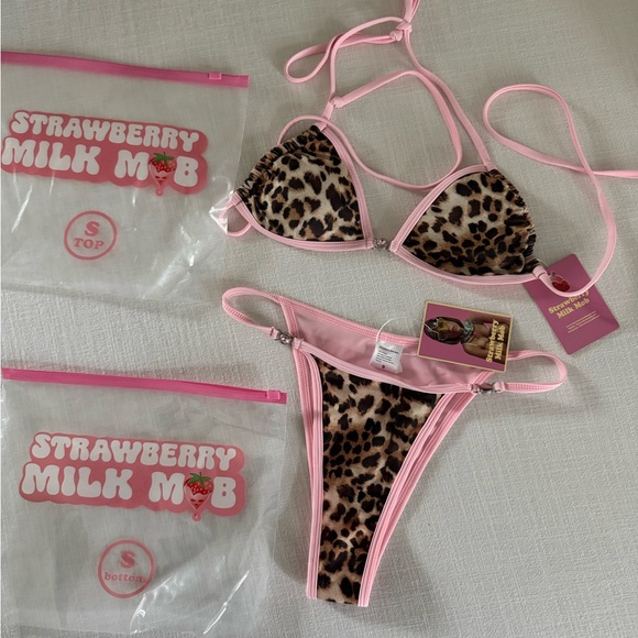 Strawberry Milk Mob | Swim | Strawberry Milk Mob Leopard Print Bikini ...